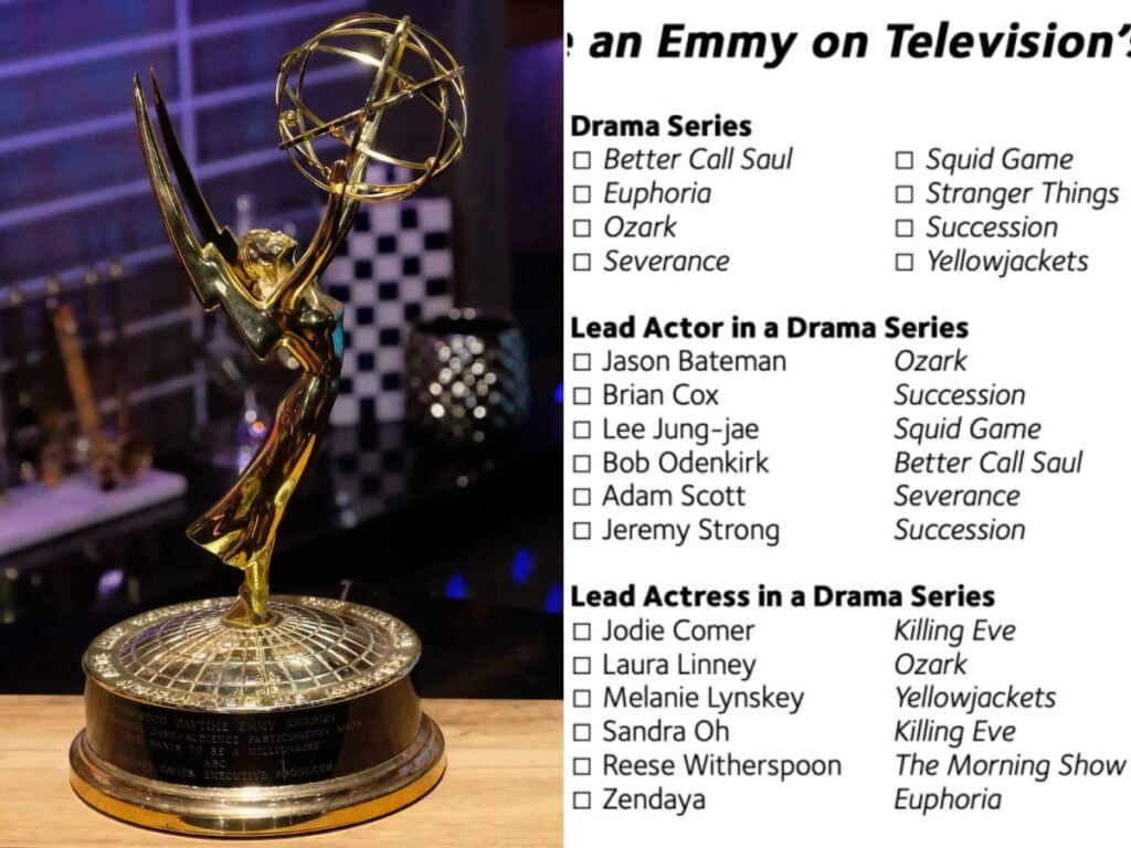 Saiba como baixar tabela de votação do Emmy e faça suas apostas